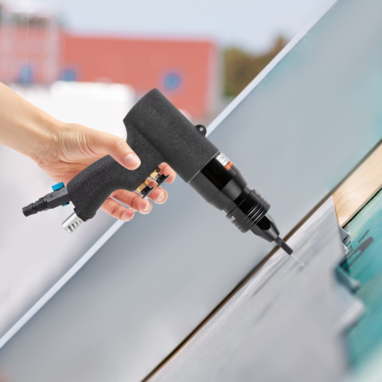 Miumaeov 1/4" Pneumatic Rivet Nut Gun With 10-24''&1/4'' &5/16'' &3/8 ...