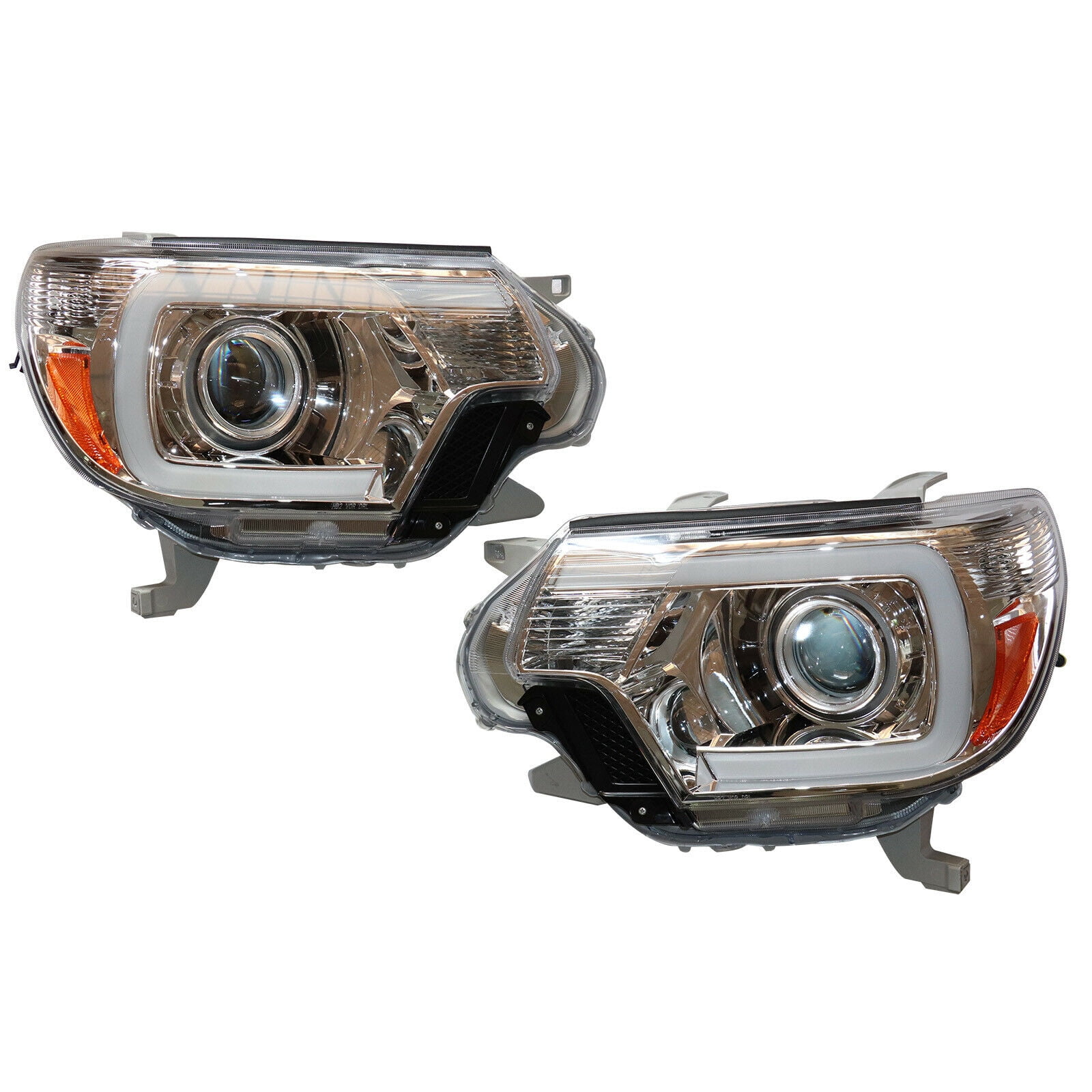 Miumaeov 1 Pair Headlight Assembly Replacement LED DRL Bar Projector ...