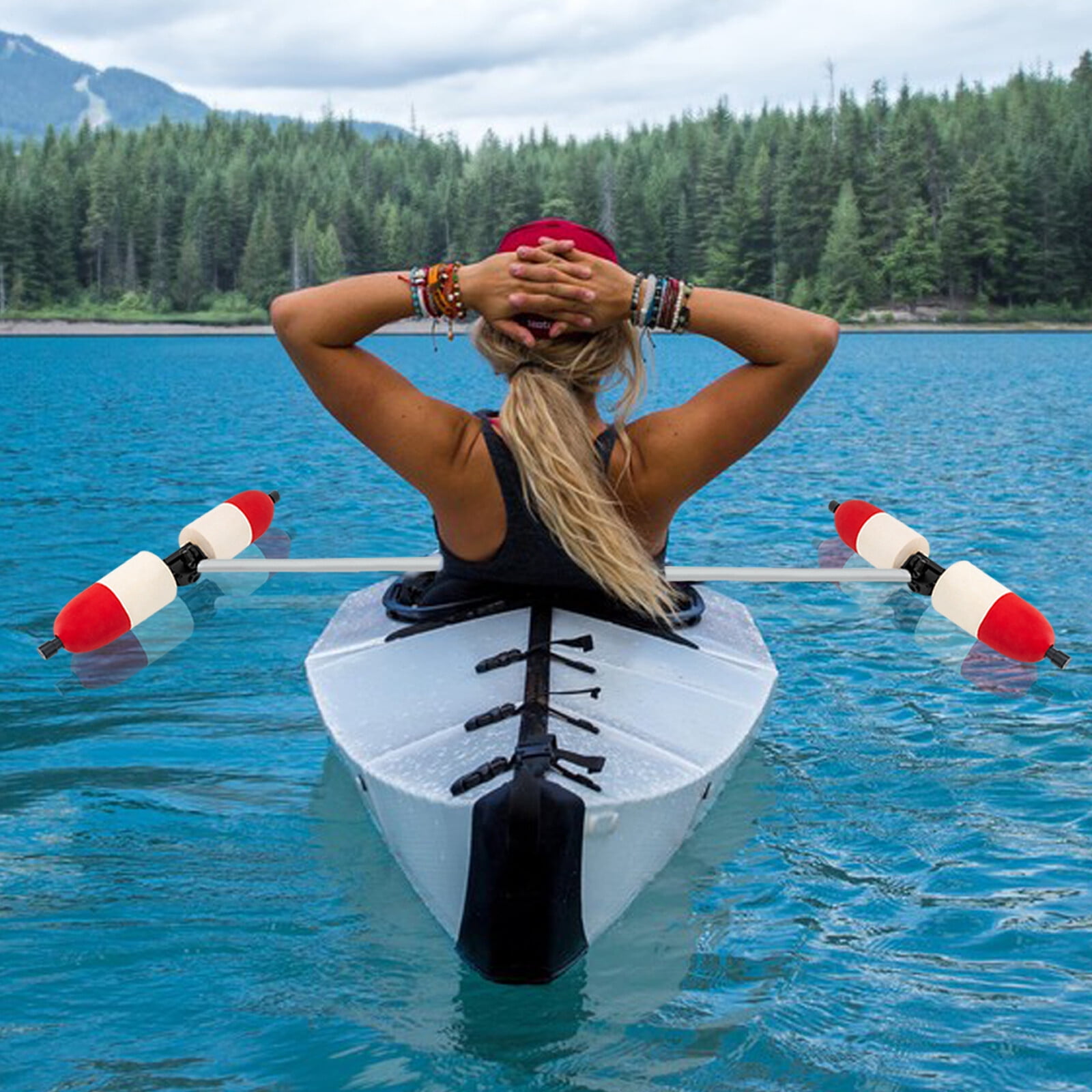 Miumaeov 1 Pair Kayak Canoe PVC Stabilizer System Outrigger Arms ...