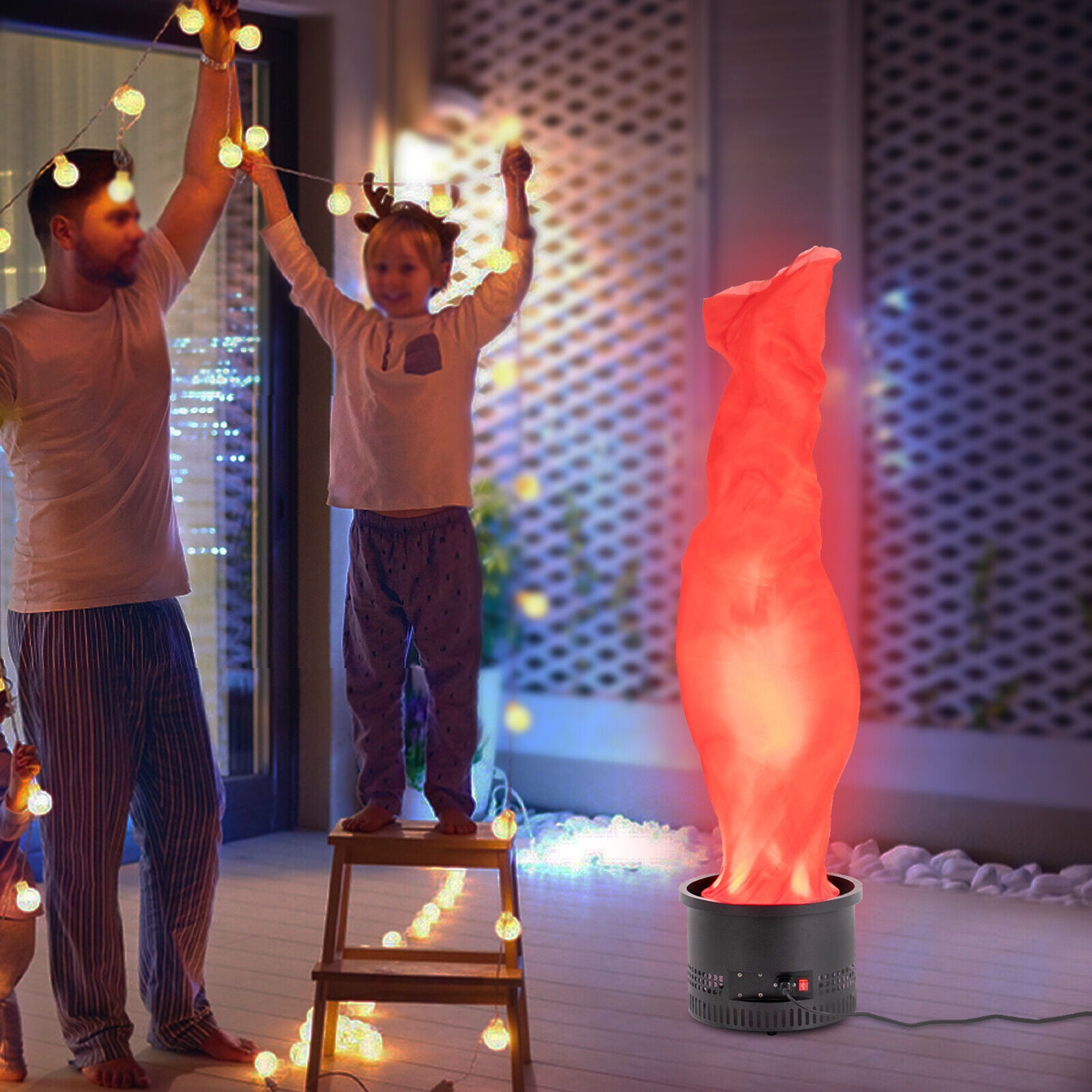 Miumaeov 10 LED Flame Fire Light Machine Stage Atmosphere Effect Party ...