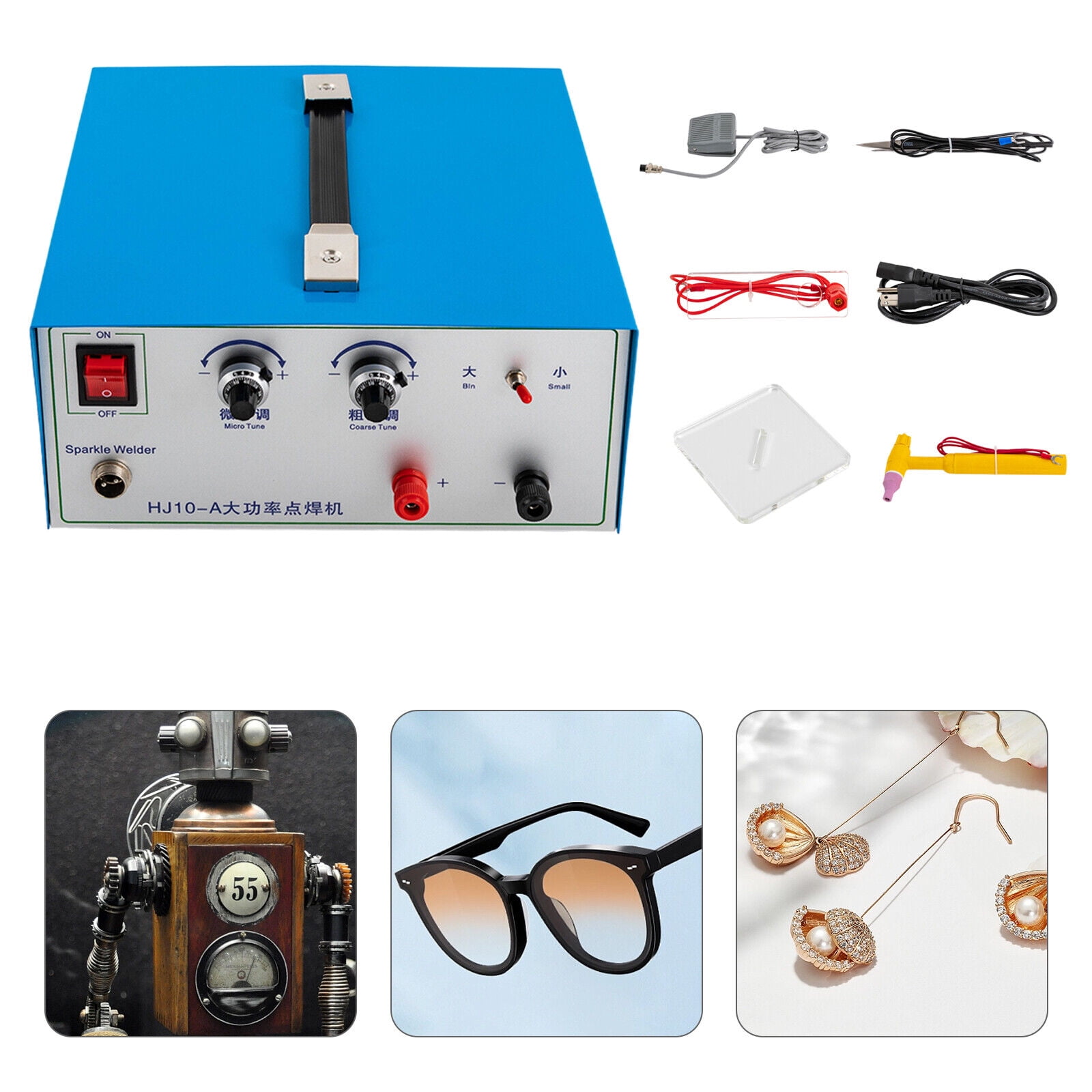 Miumaeov 100A Pulse Sparkle Spot Welder Platinum Gold Silver Jewelry ...