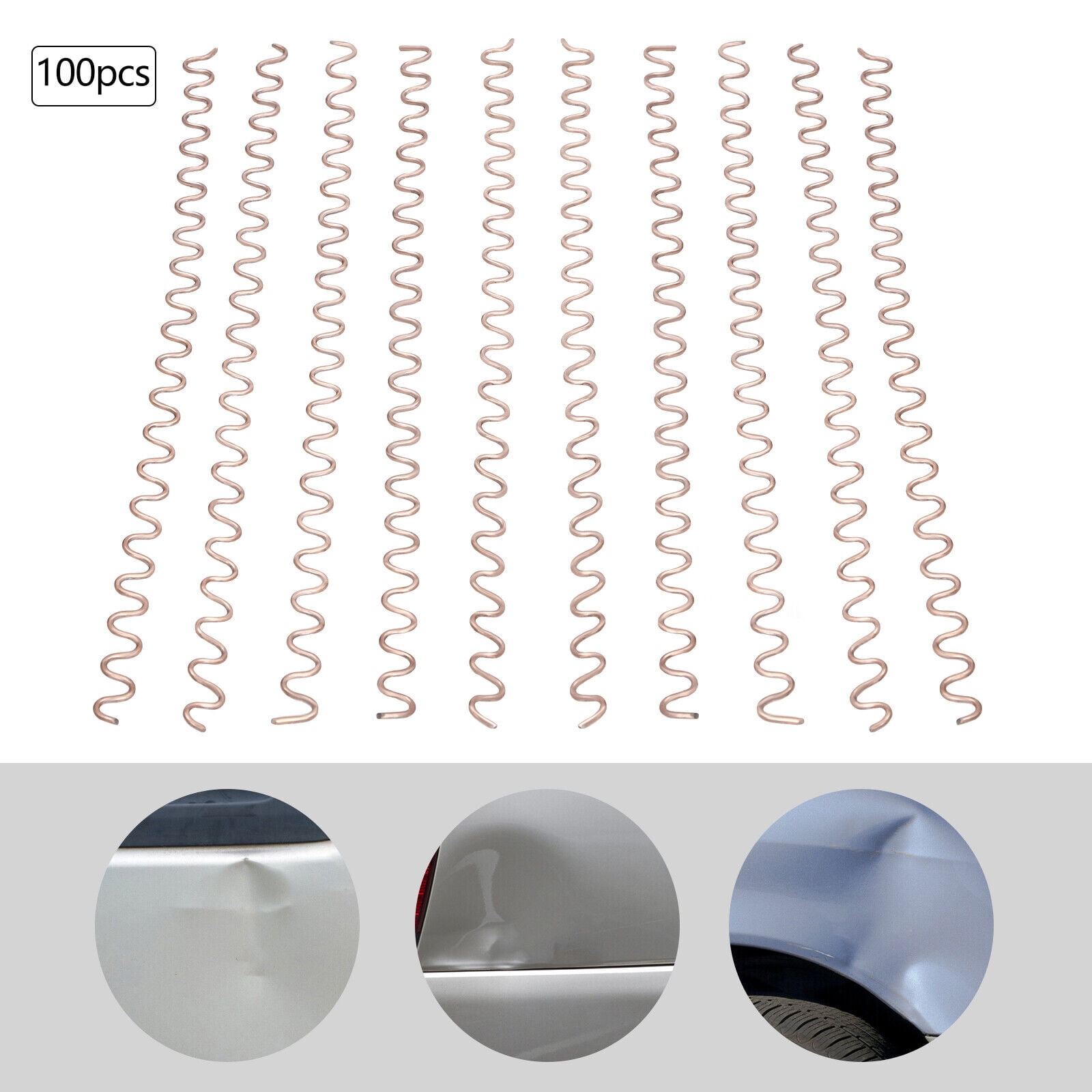 Miumaeov 100Pcs Dent Puller Wavy Welding Wires,Spot Weld Repair ...