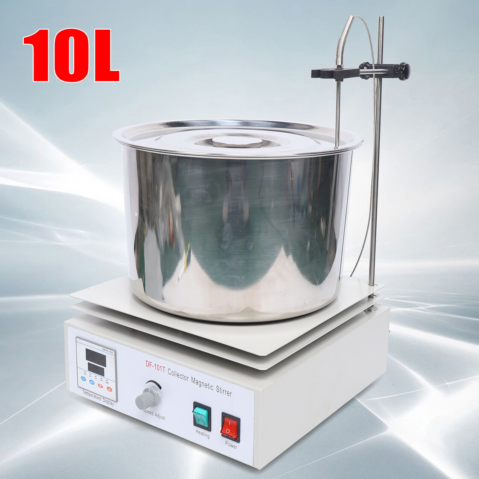 Miumaeov 10L Digital Magnetic Stirrer Lab Stainless Steel Heat ...