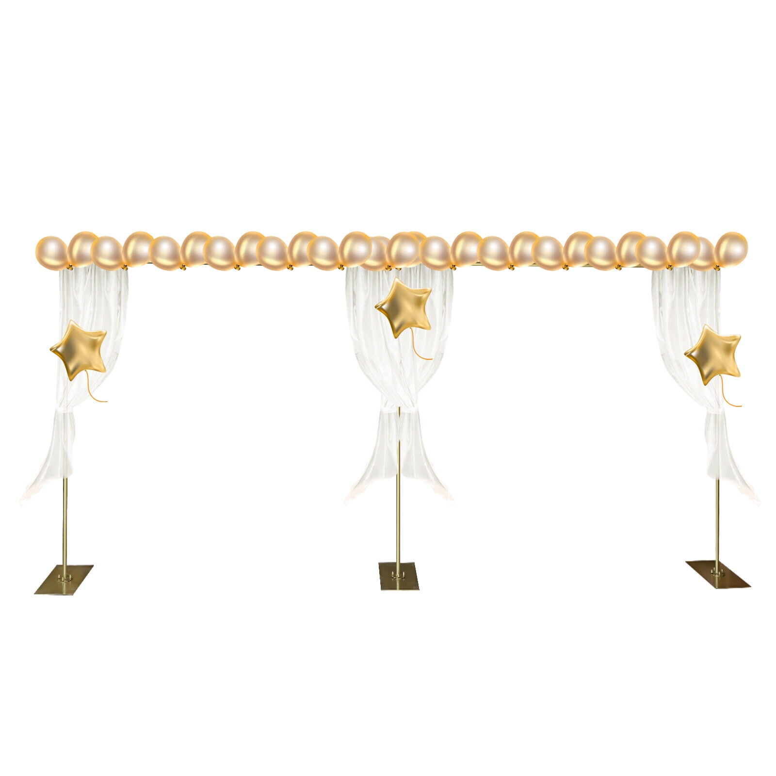 Miumaeov 10x20ft Backdrop Stand, Metal Base, Adjustable, Gold Arch ...