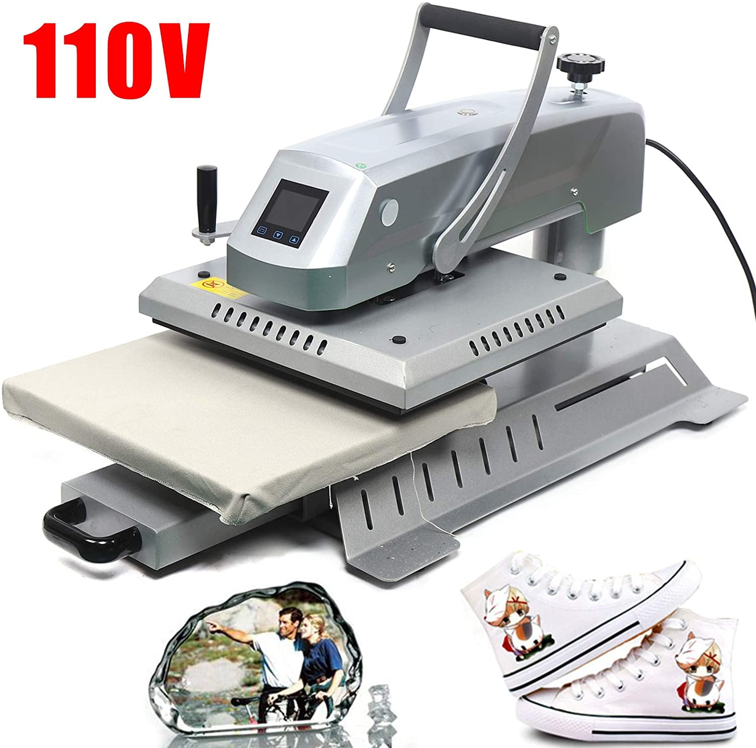 Miumaeov 110V 1400W Hot Press 3 in 1 Hot Press Sublimation Transfer ...