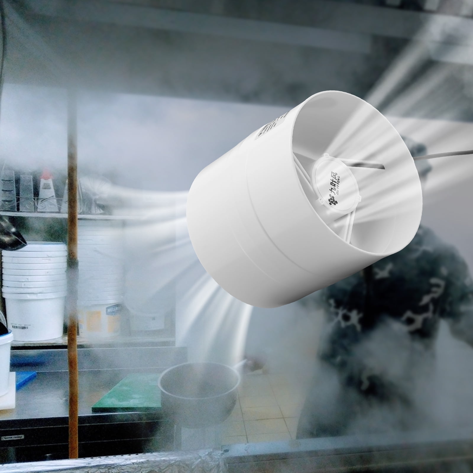 Miumaeov 110mm Mini Inline Duct Fan 12V Indoor Exhaust Fan Air ...