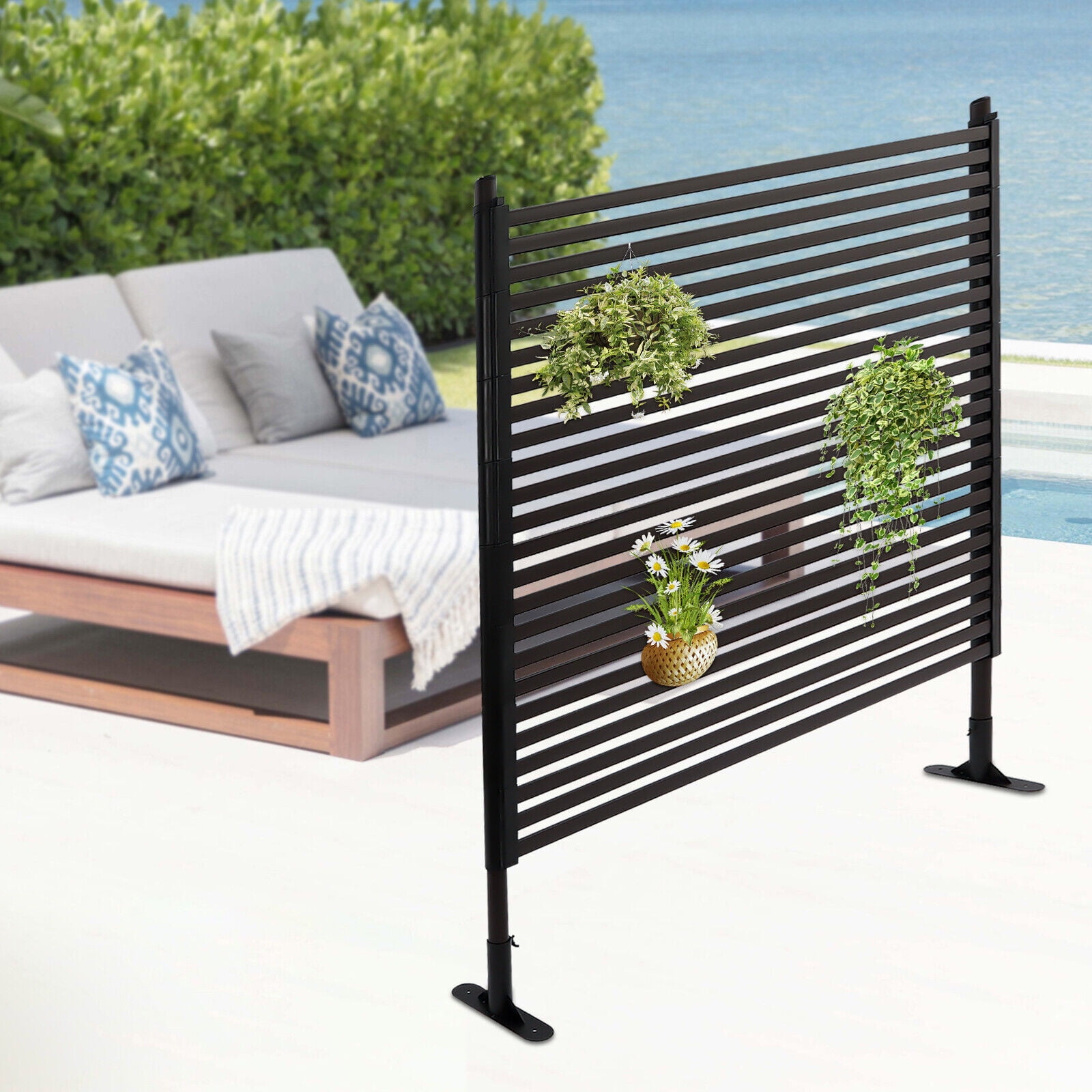 Miumaeov 120*150cm Outdoor Backyard Privacy Fence Screen Tall Divider ...