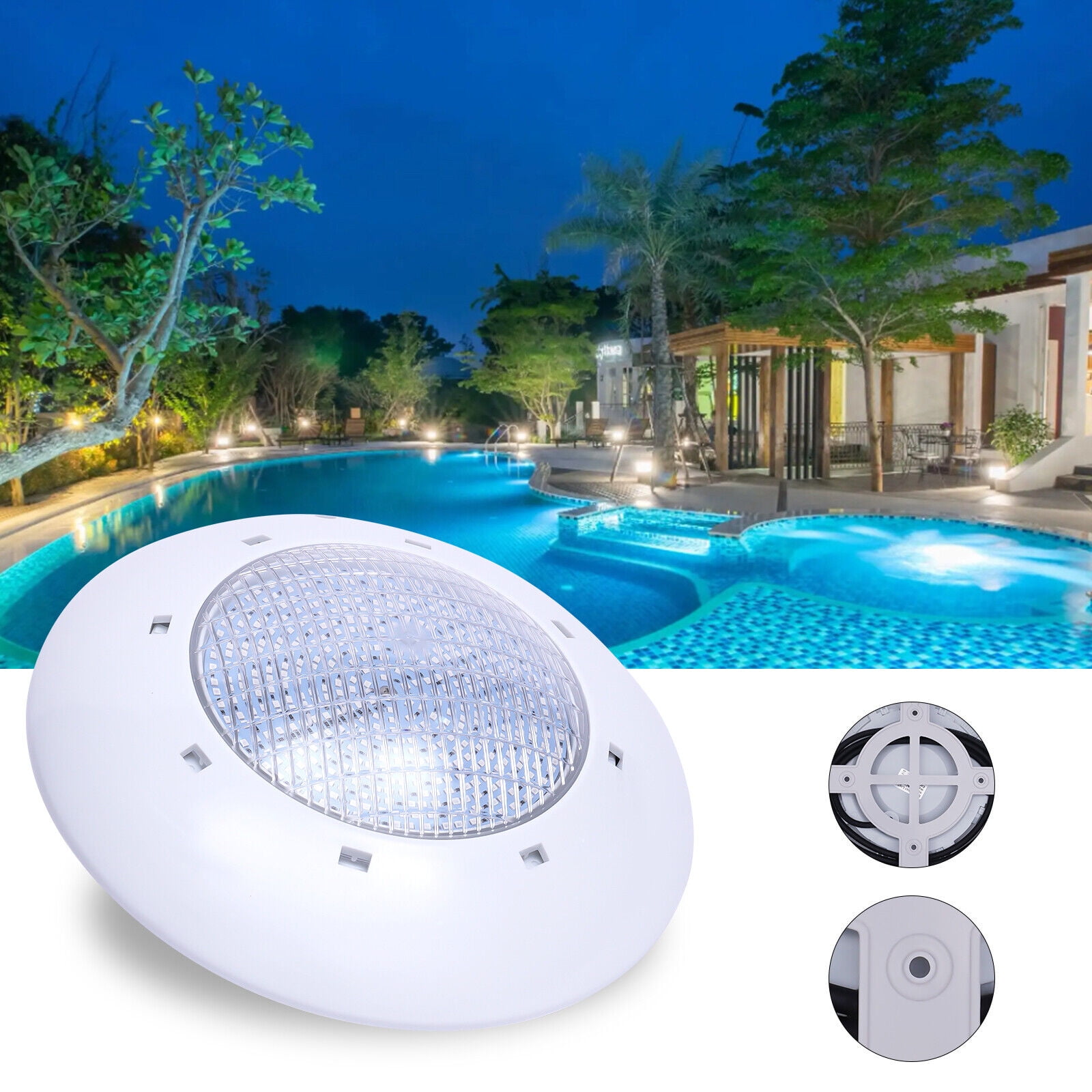 Miumaeov 12V 35W Led Underwater Light Color Change Swimming Pool Light + Remote - Walmart.com