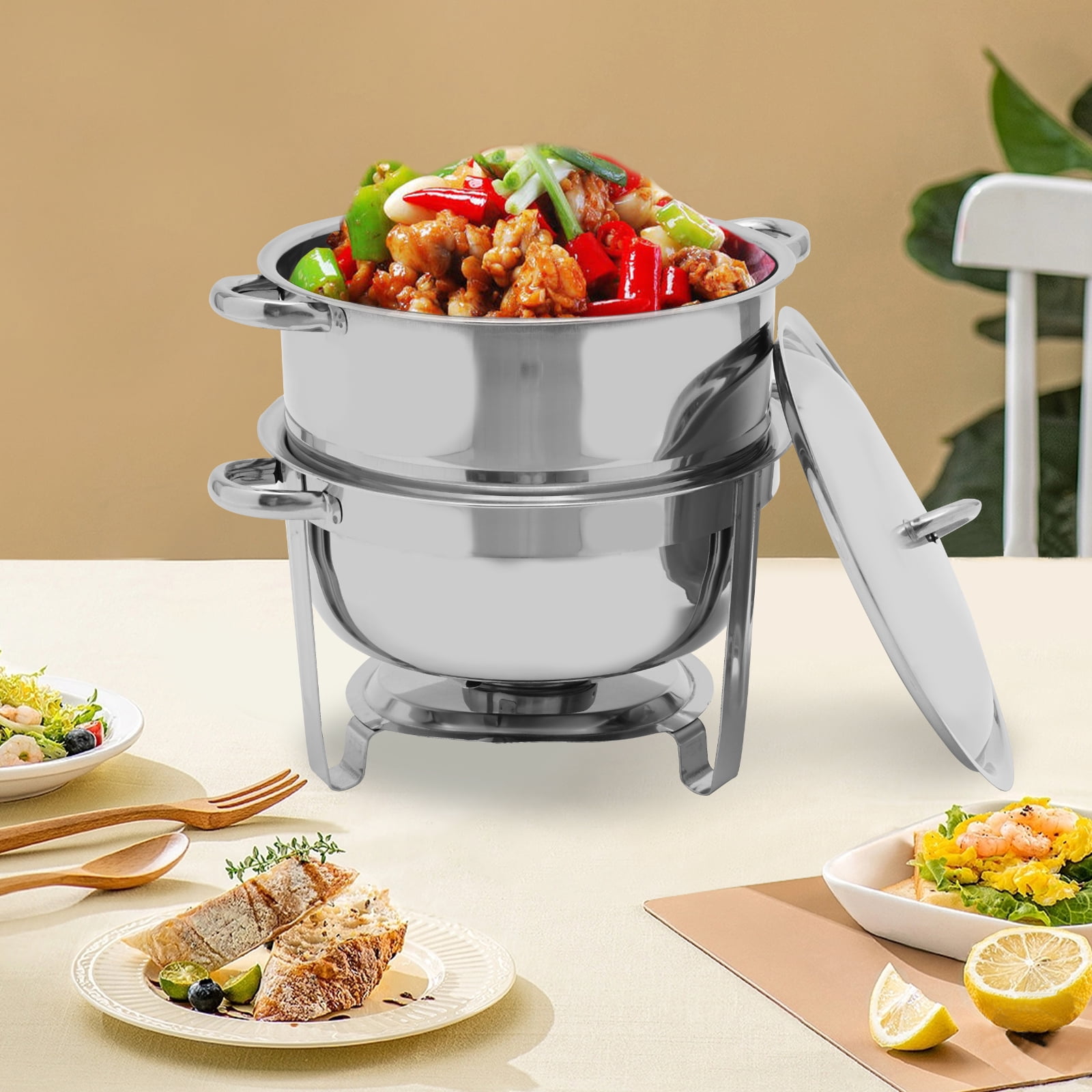 Miumaeov 14.2qt Food Warmer Container Stainless Steel Chafing Dish with ...