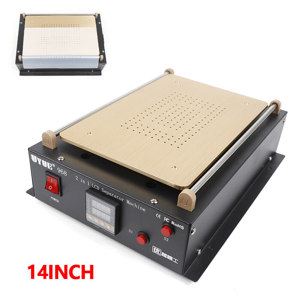Miumaeov 14" LCD Touch Screen Hot Plate Glass Vacuum Separator Machine ...