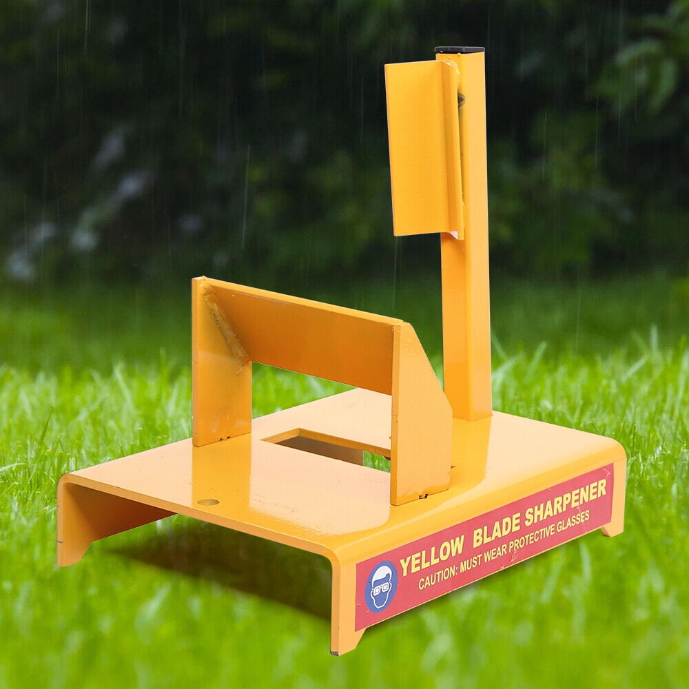 Miumaeov 14 inches Yellow Lawn Mower Blade Sharpener, 30° Bevel ...