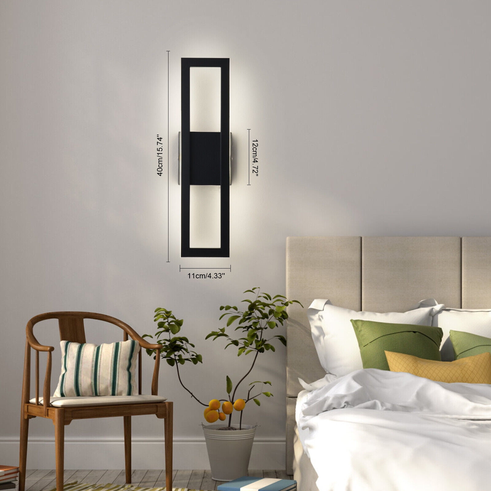 Miumaeov 15.74'' Indoor LED Long Wall Light Modern Dimmable Wall ...