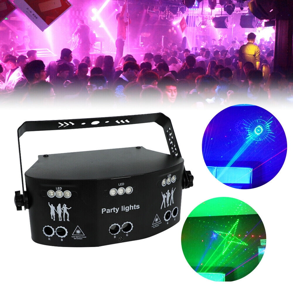 Miumaeov 15 Eye Strobe Light Wireless Party Lights Stage Rotating Beam ...