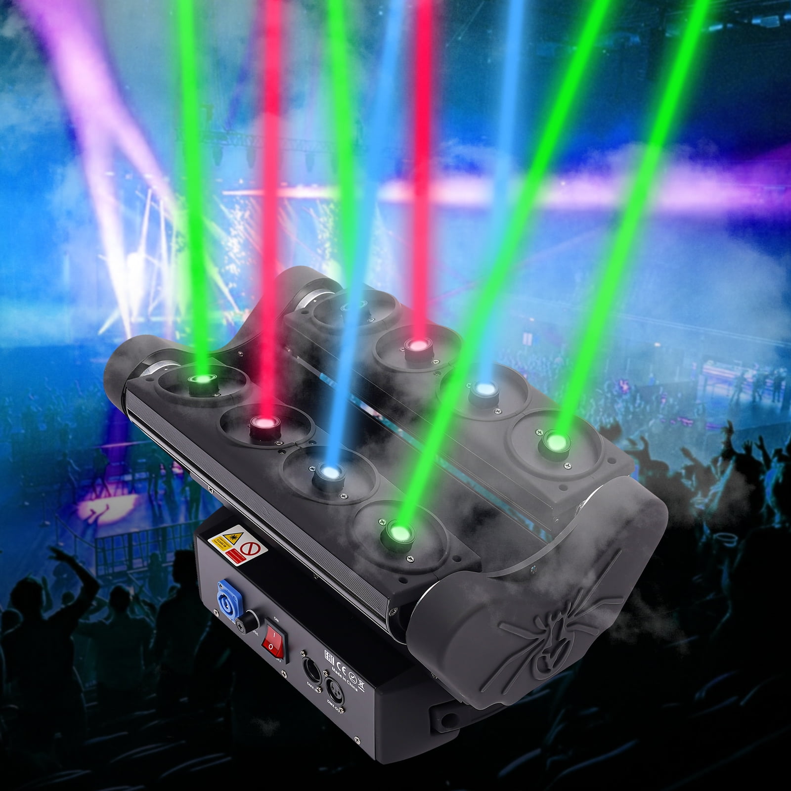 Miumaeov 150W LED Lights RGBW Color Mixing Stage Lighting with DMX for ...