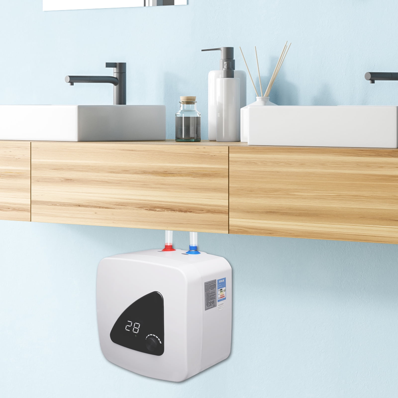 Miumaeov 15L Pressure Resistant Under Counter Hot Water Boiler with ...