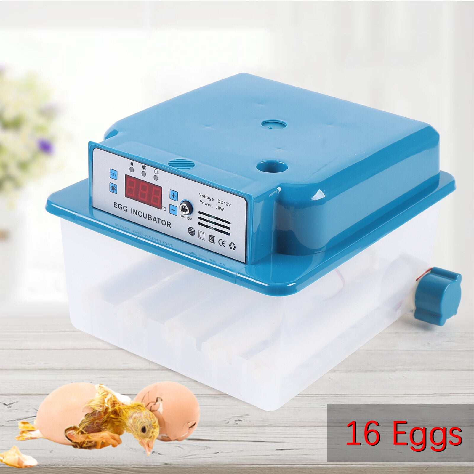 Auto Intelligent Egg Incubator 16 Eggs Digital Hatcher Automatic Egg Turner Egg Candler ...