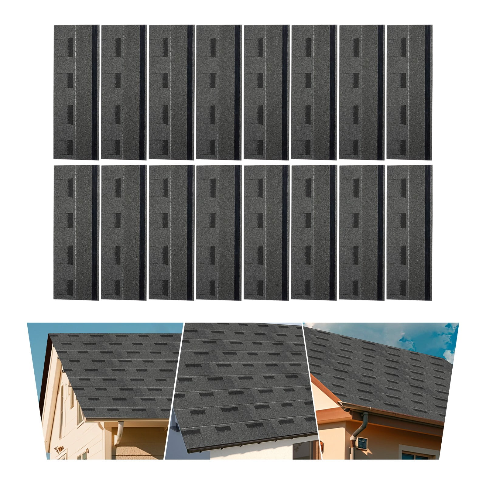 Miumaeov 16Pcs Asphalt Roof Shingles Tiles Asphalt Shingles Roofing ...