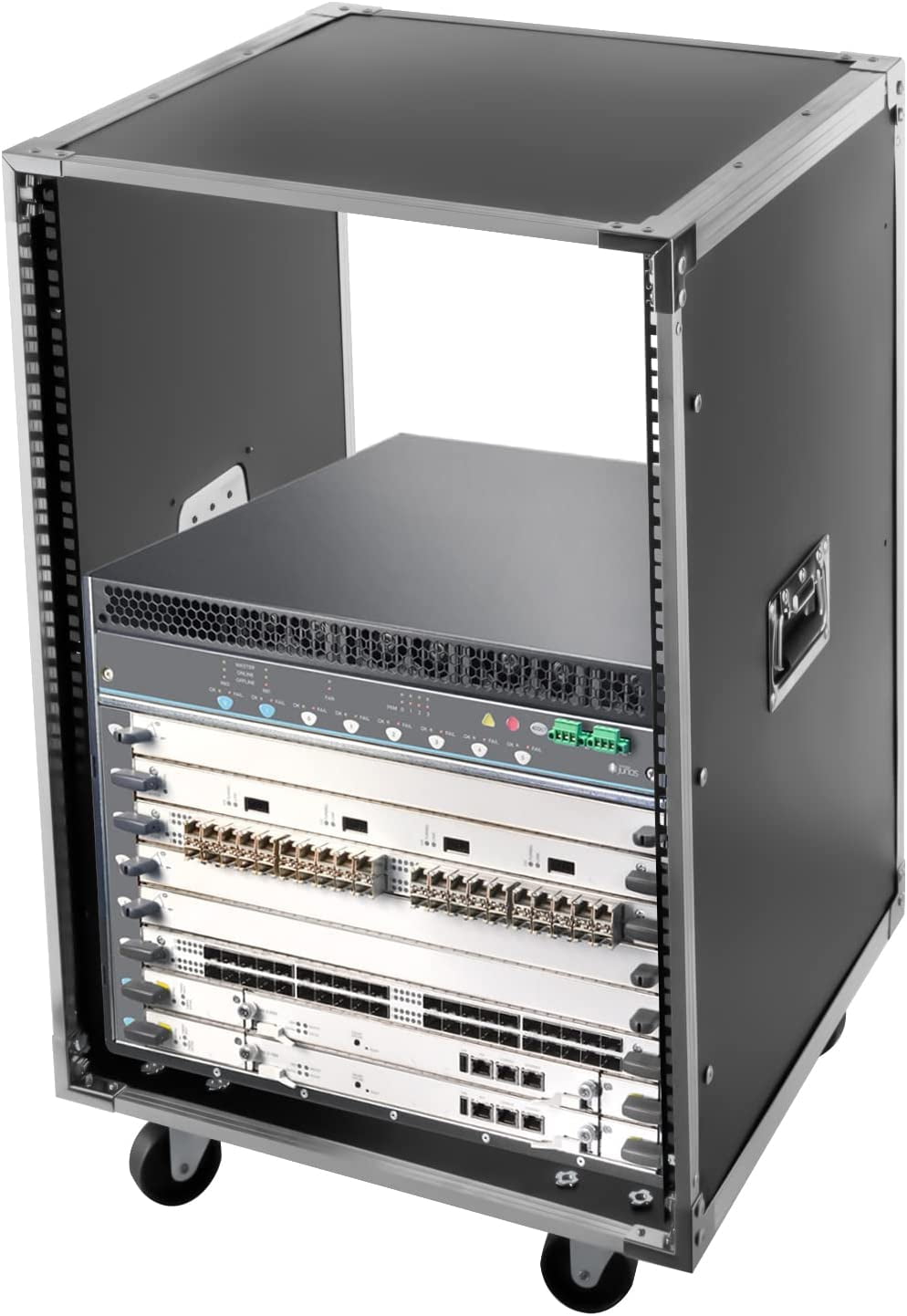 Miumaeov 16U Rolling Network Rack, Server Rack Cabinet 220LBS Capacity ...