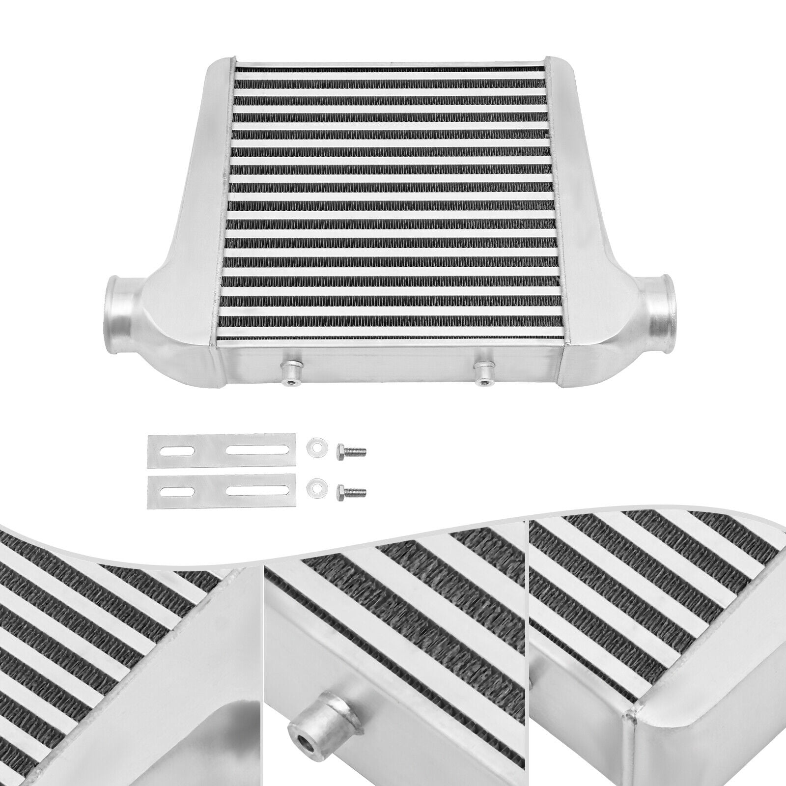 Miumaeov 2.5 Inch Universal Intercooler 2.5in Inlet & Outlet Aluminum ...
