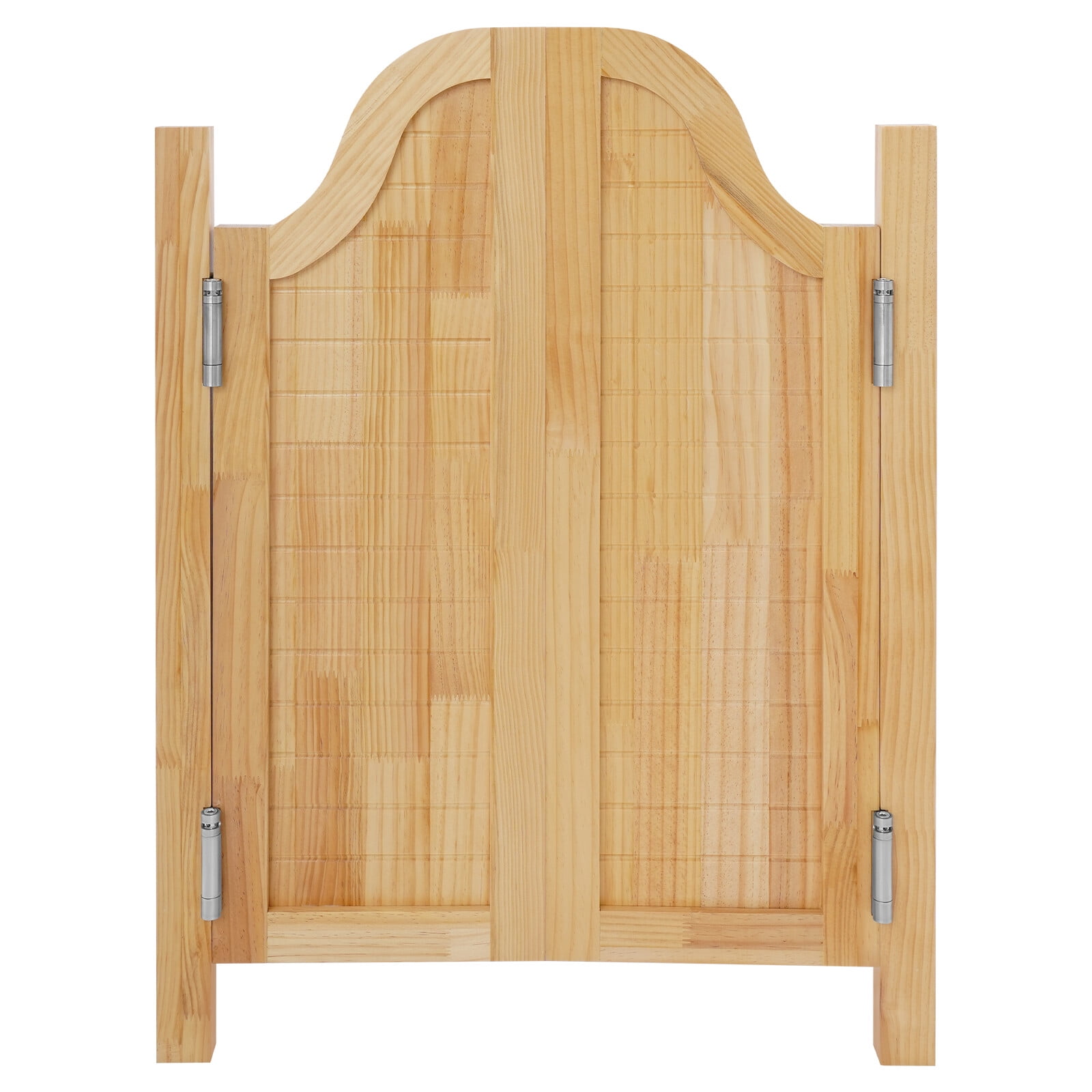 Miumaeov 2-Doors Log Color Partition Door Pine Wood Swing Door ...