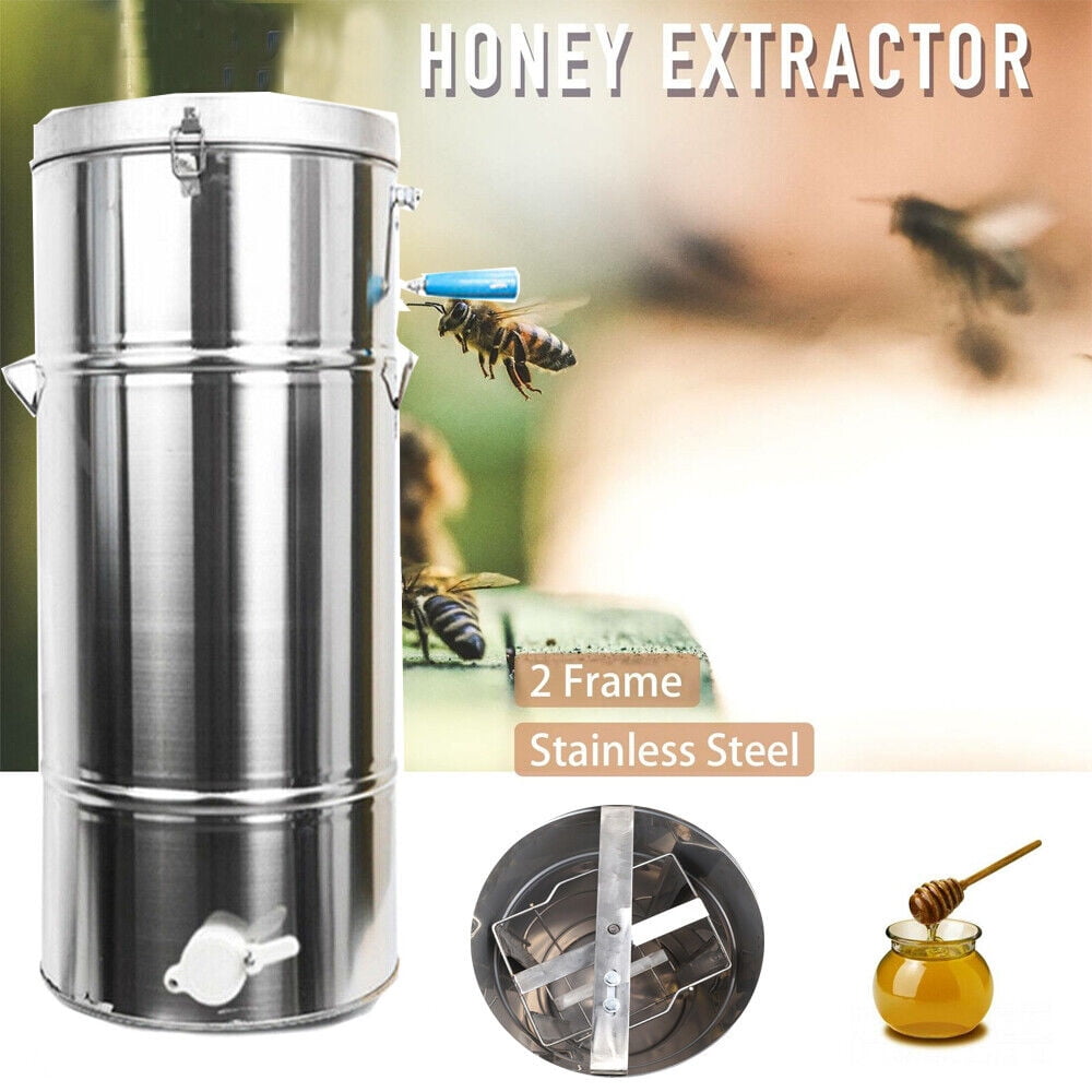 Miumaeov 2-Frame Honey Extractor Manual Honey Extractor Honey Spinner ...