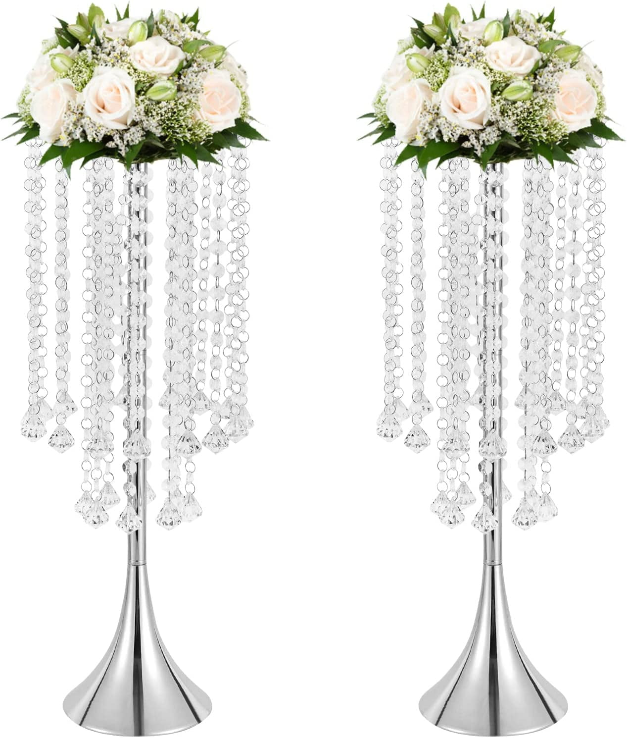 Miumaeov 2 Pack Luxury Flower Vase Home Decor Art Vase Wedding Table ...