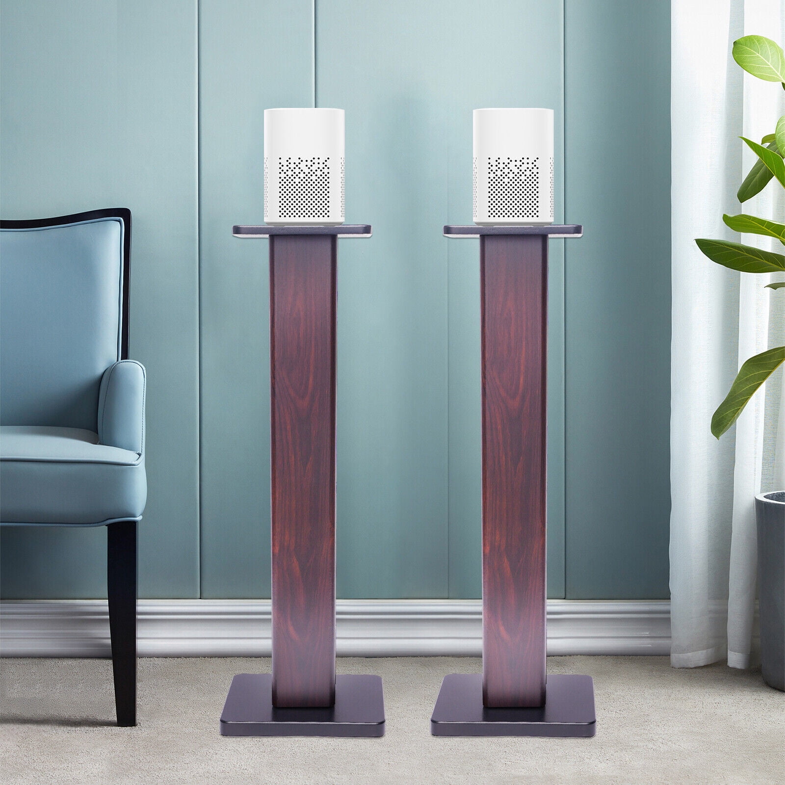 Miumaeov 2 Pcs 36" Bookshelf Speaker Stands Surround Sound System ...