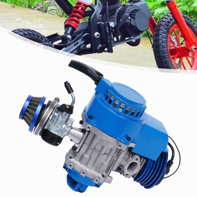 Miumaeov 2 Stroke 49cc Racing Complete Engine Motor For Pocket Quad Dirt Bike ATV Scooter Pull ...