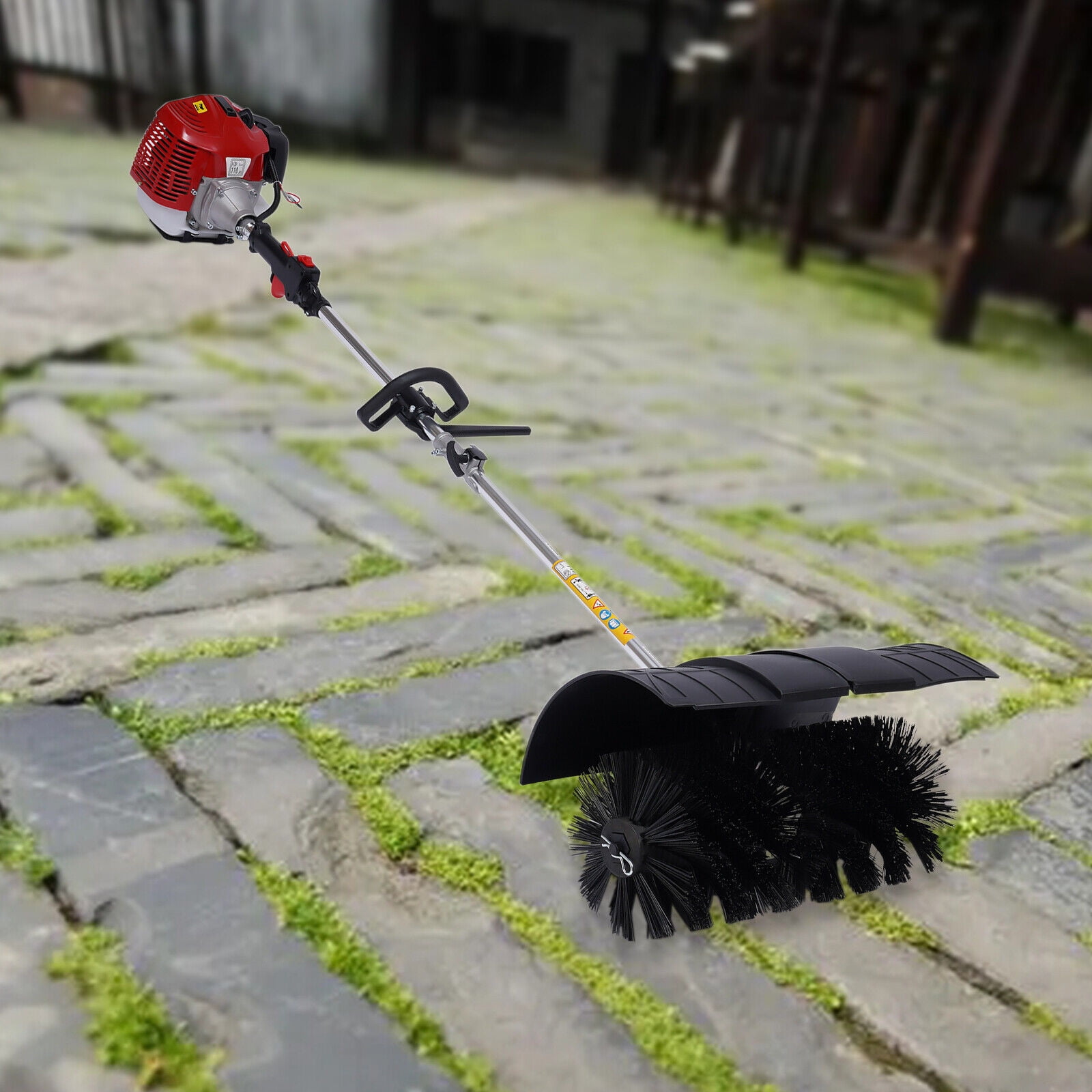 Miumaeov 2 Stroke Gas Power Sweeping Broom 2.3HP/1700W Hand Held Broom ...