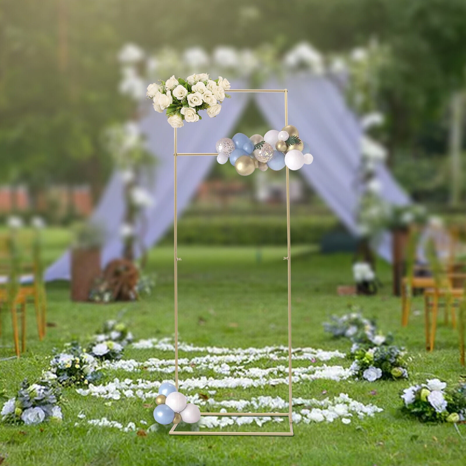 Miumaeov 20.87*12.6*61.02in Metal Wedding Arch Birthday Party Backdrop ...