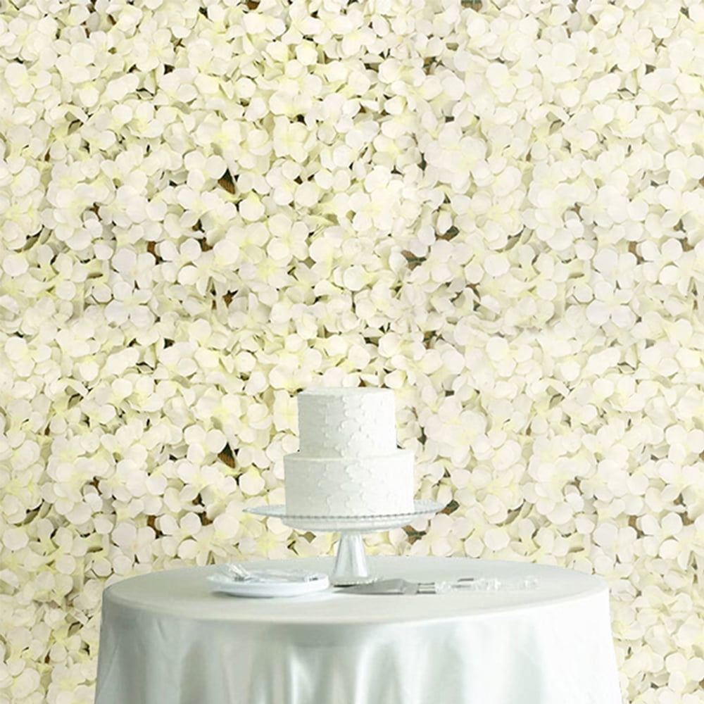 Miumaeov 20 Pieces White Artificial Flower Panels Mat Wall Backdrop for ...
