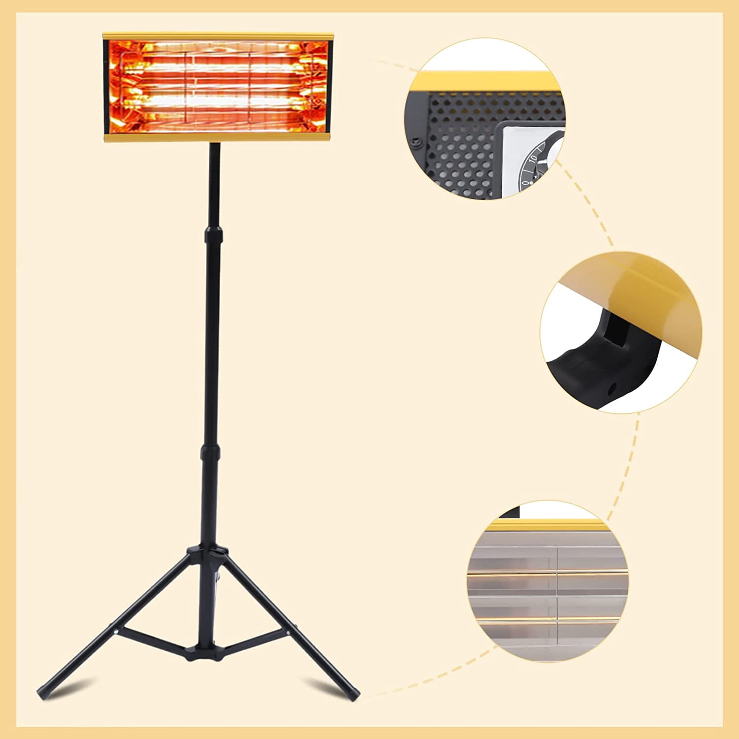 Miumaeov 2000W Infrared Paint Curing Lamp Paint Room Spray Paint Lamp ...