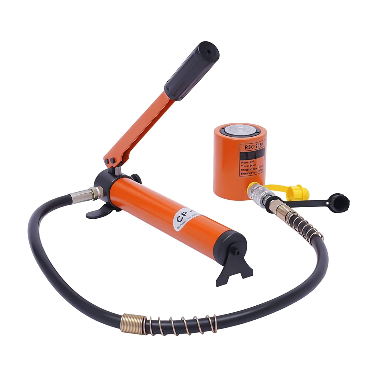 Miumaeov 20T Portable Hydraulic Cylinder Jack Portable Power Pump Ram ...