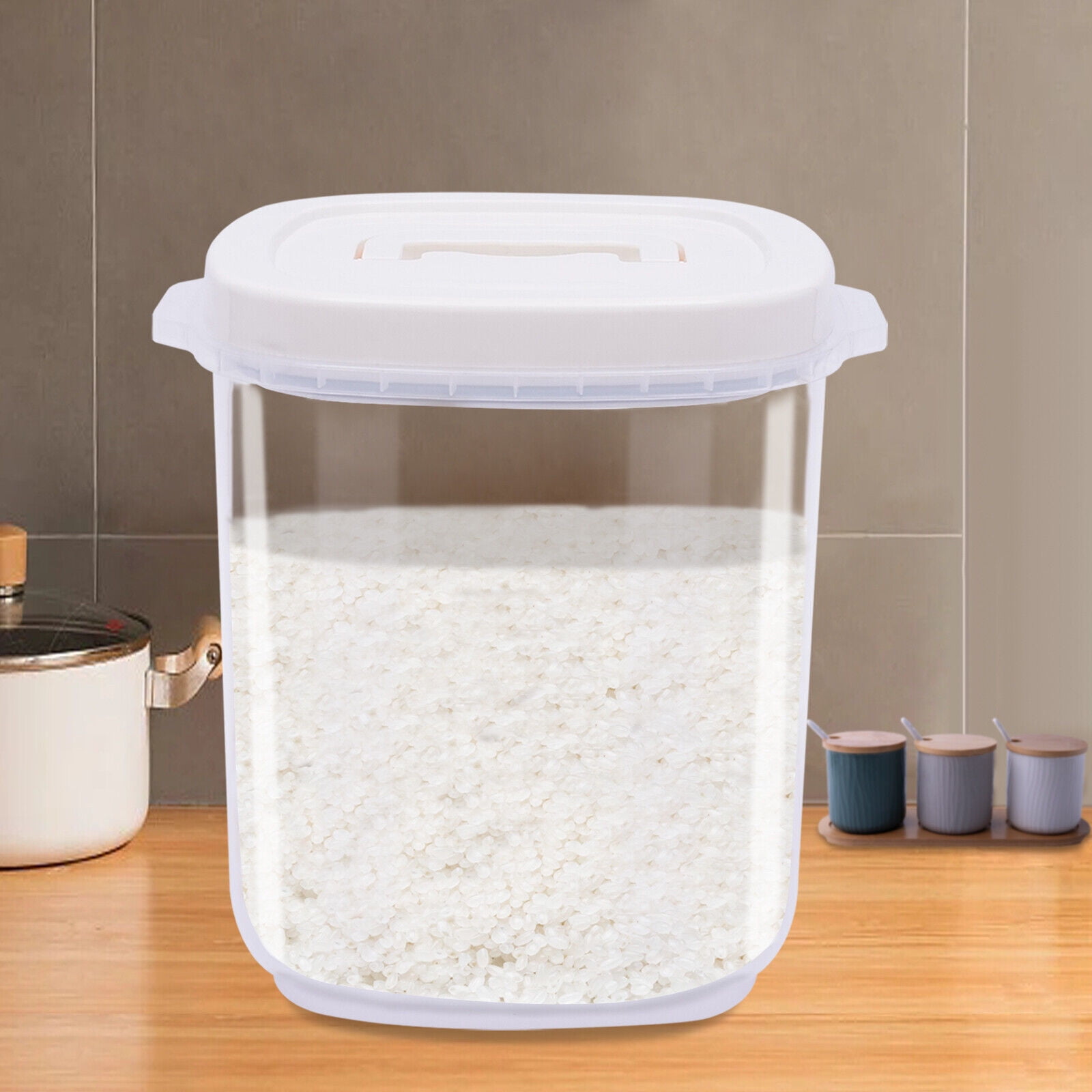 Miumaeov 20lbs Airtight Rice Storage Container, Food Bin with Measuring ...