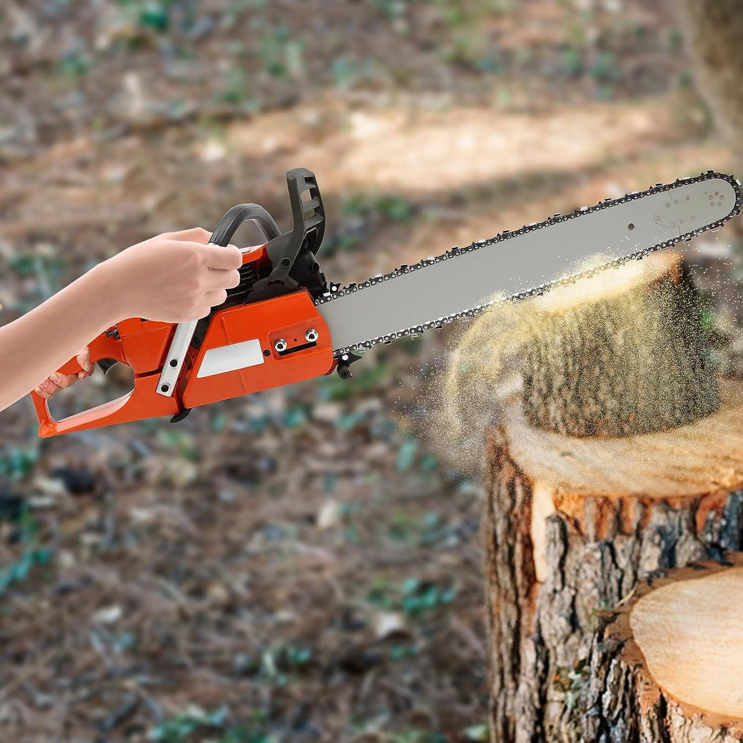 Miumaeov 24" Gas Chainsaw Handheld Chain Saw Gas Powered Portable ...