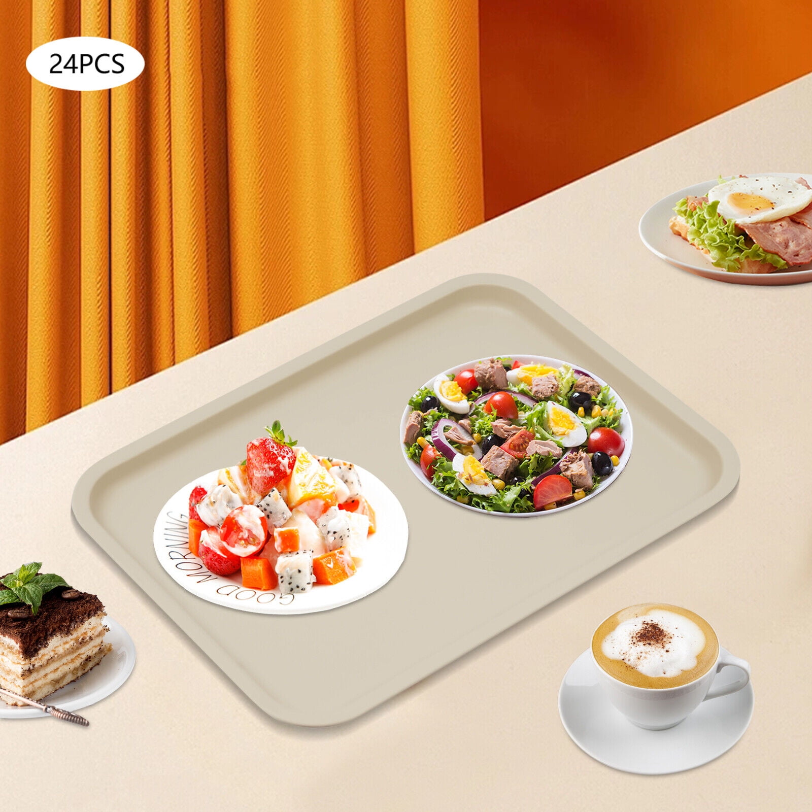 Miumaeov 24 Pack Fast Food Tray 13.39" x 9.45" Serving Tray for ...