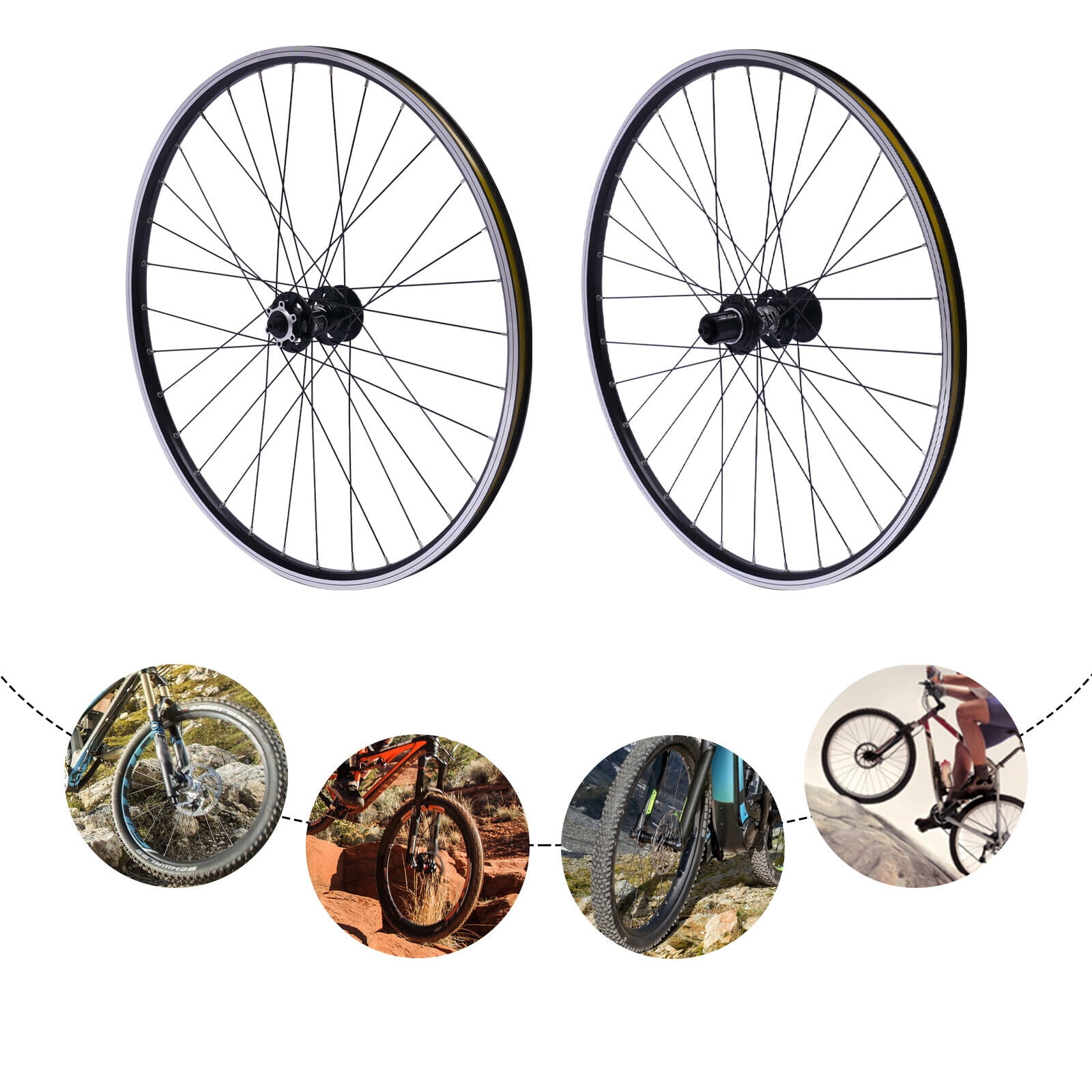 Miumaeov 29 inch Mountain Bike Wheel Set Front & Rear Aluminum Alloy ...