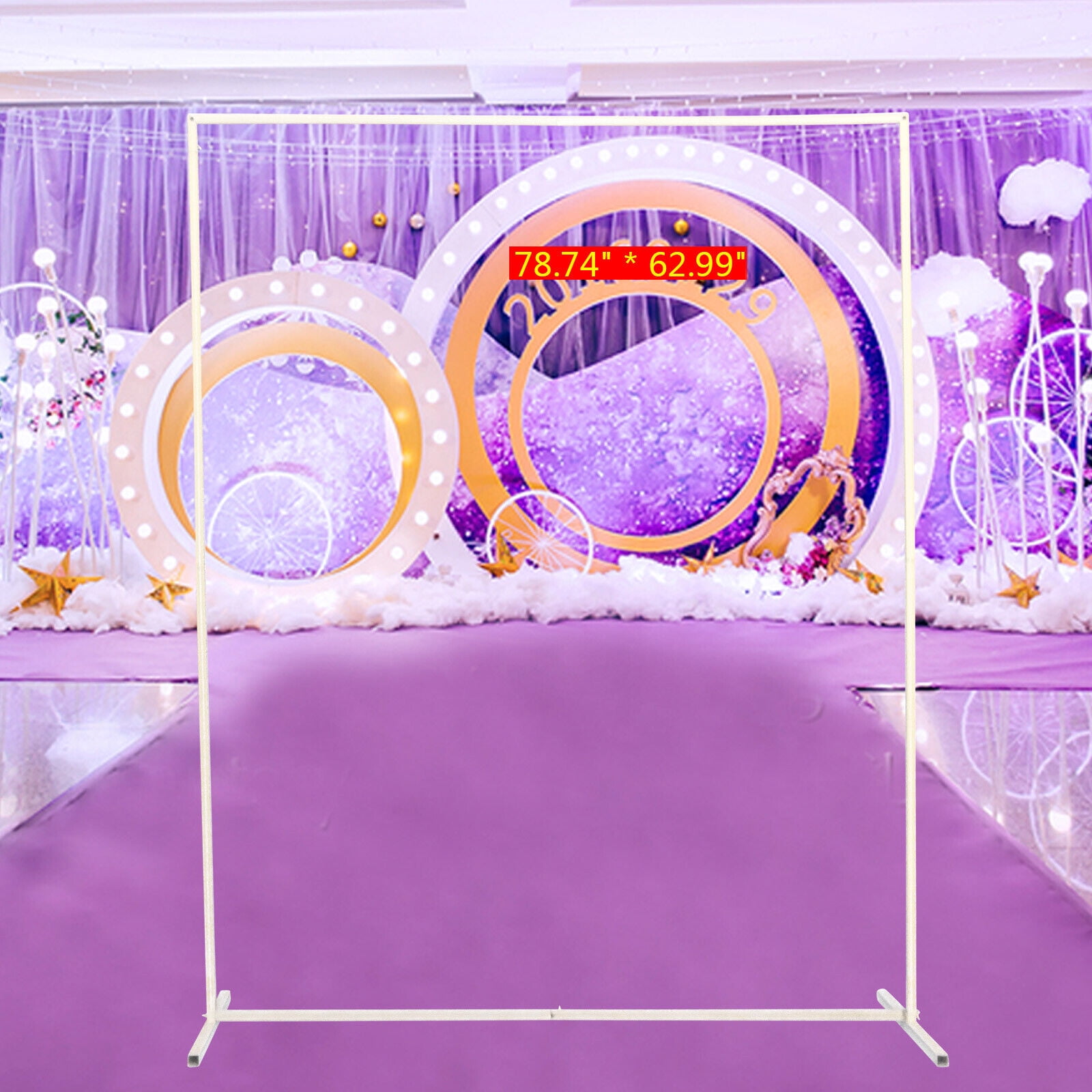 Miumaeov 2Mx1.6M Rectangle Iron Mesh Arch Stand Backdrop Stand Flower ...