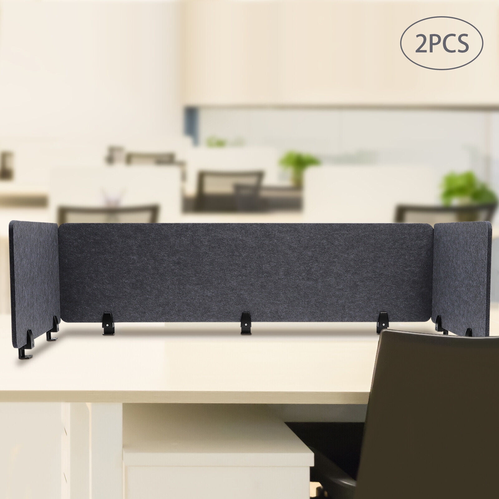Miumaeov 2Pcs Clamp-on Desktop Divider Privacy Cubicle Panel Office ...