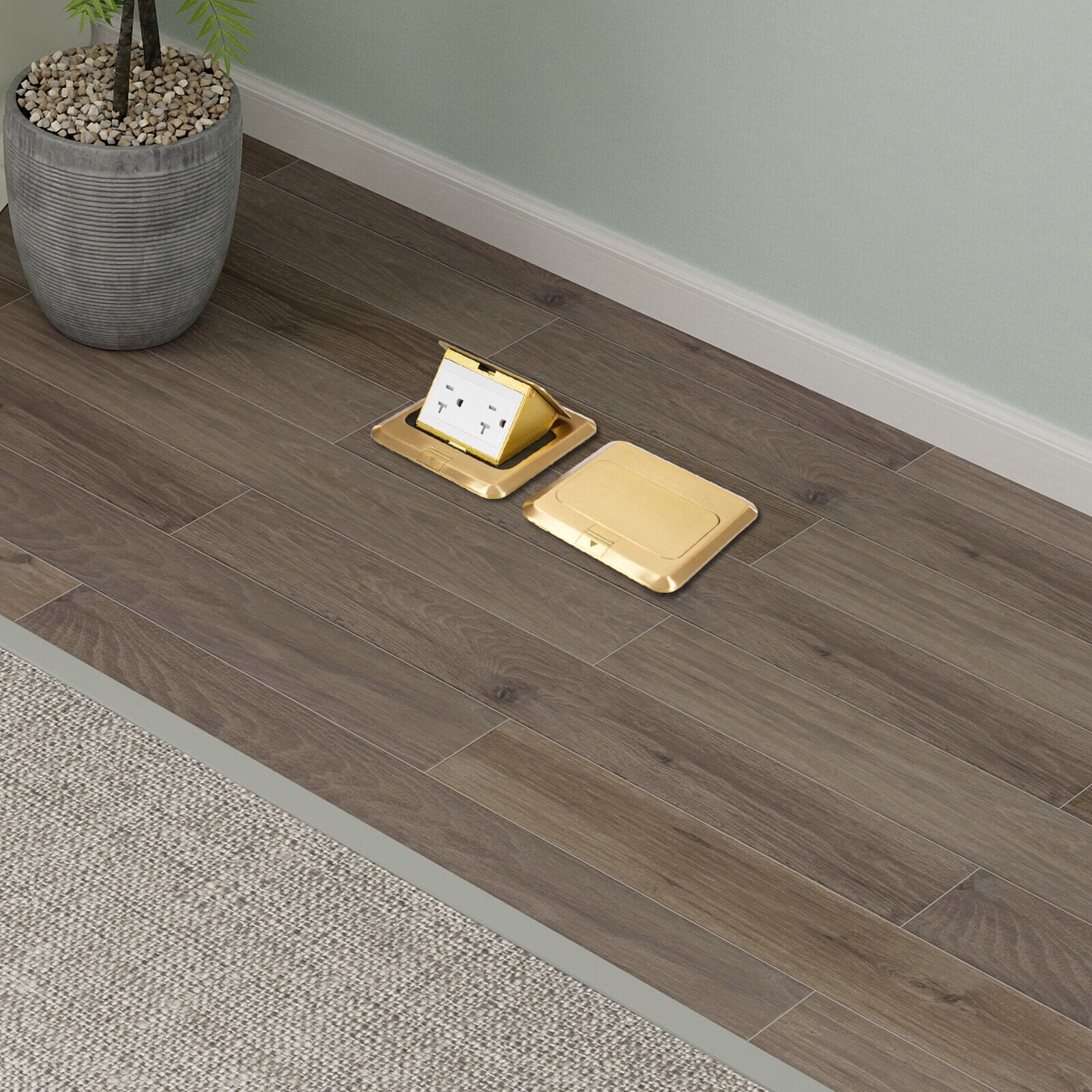 Miumaeov 2Pcs Pop-Up Floor Sockets Hidden Sockets Floor Mount Indoor ...