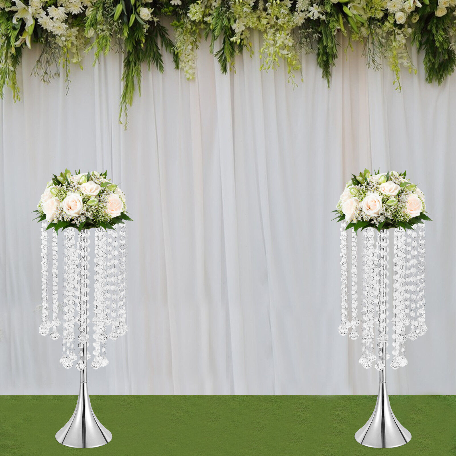 Miumaeov 2Pcs Wedding Centerpieces for Tables 55cm/21.6inch Tall Vases ...