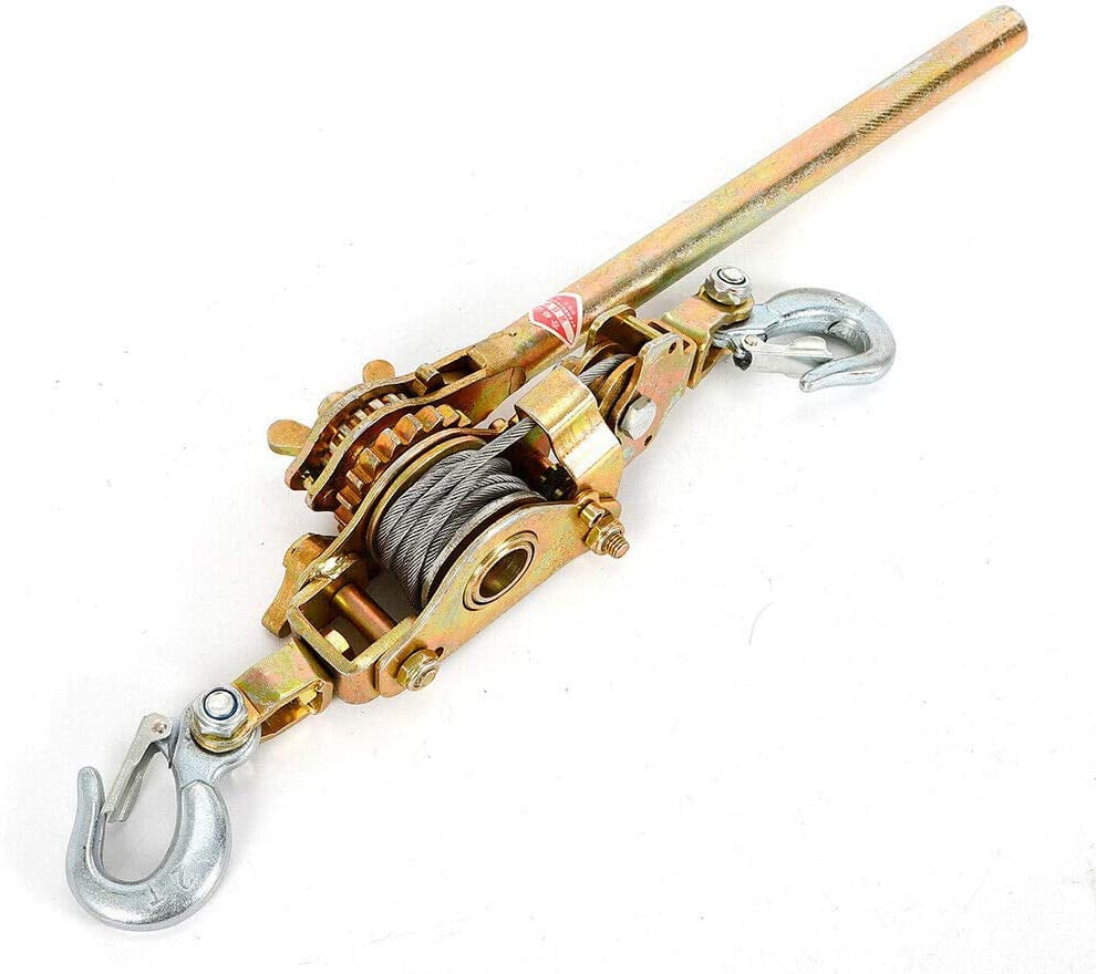 Miumaeov 2T Manual Pulley Hoist Ratchet, Heavy Duty Hand Lever Puller ...