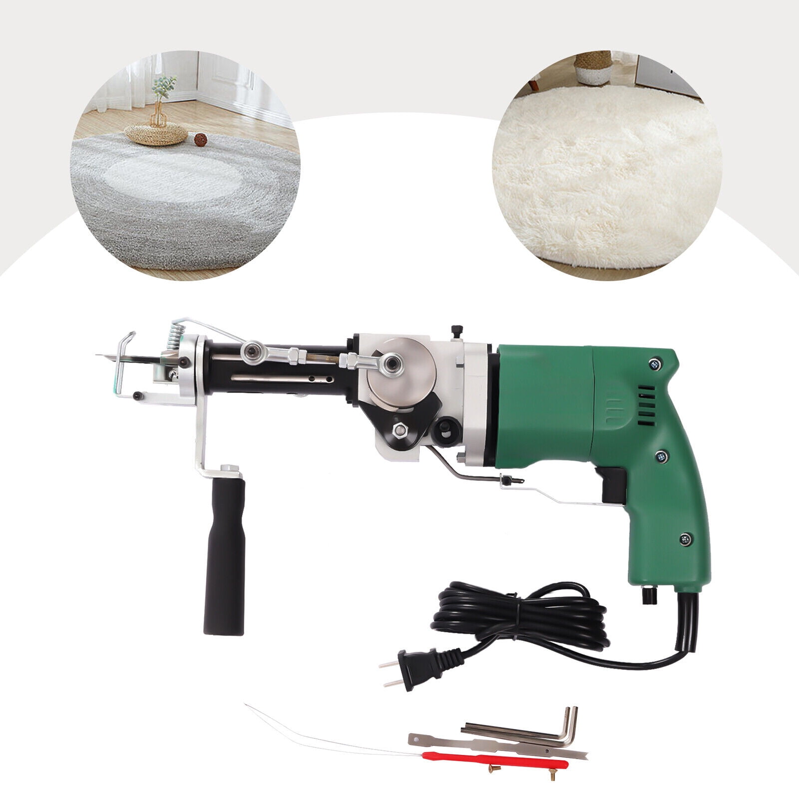 Miumaeov 2in1 Carpet Hand Tufting Gun 2400rpm Electric Cut Pile & Loop ...