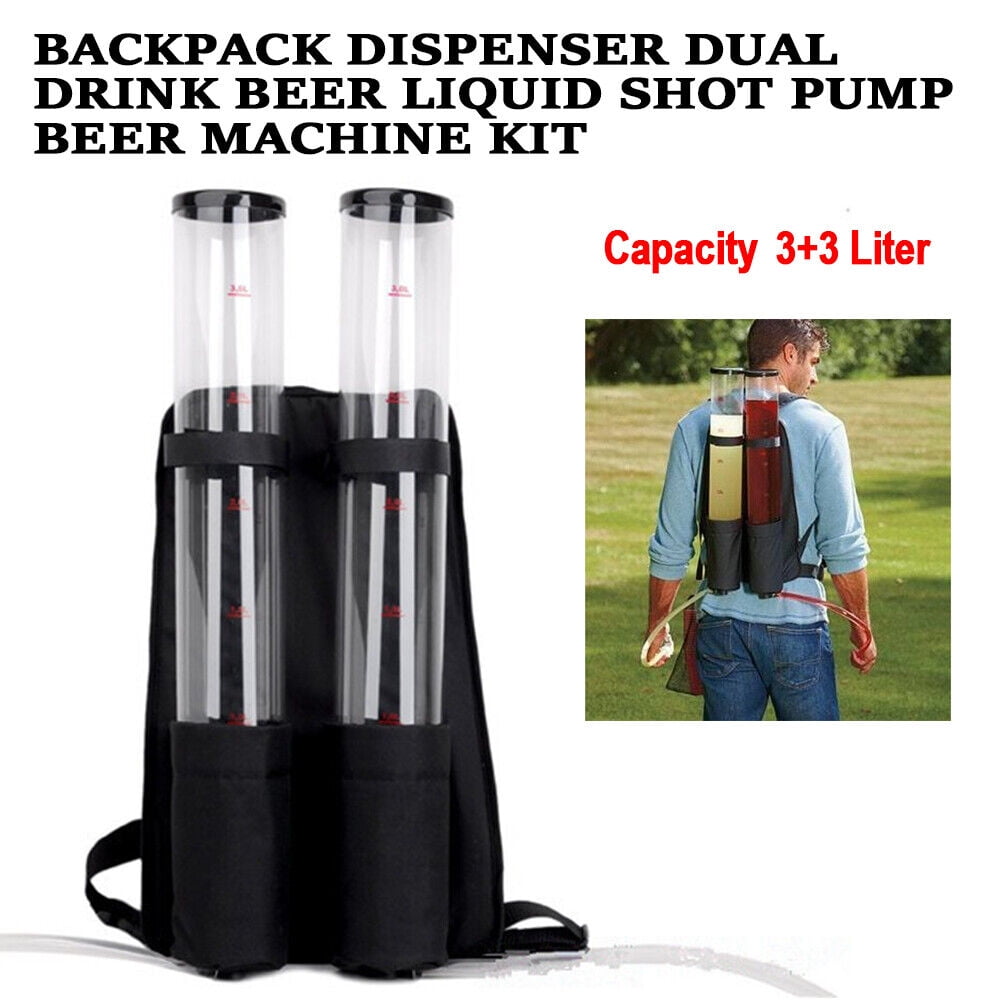 Miumaeov 3+3L Dual Tank Drink Beverage Dispenser Backpack Beer Liquid ...