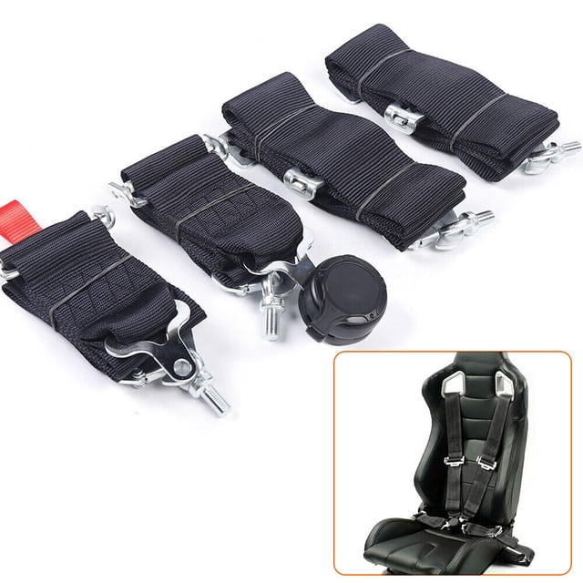 Miumaeov 3'' 4 Point Black Camlock Quick Release Racing Safety Seat ...