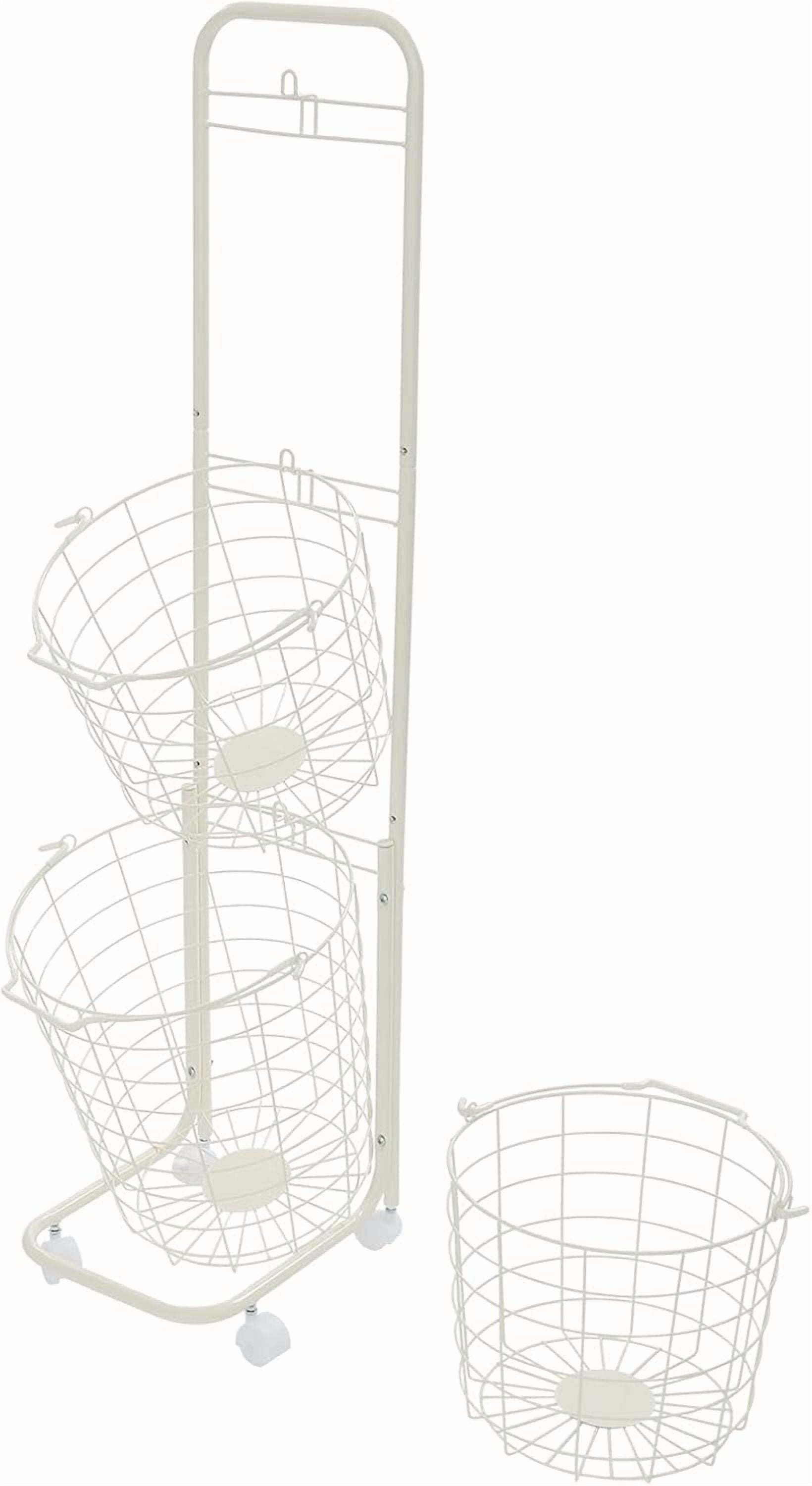 Miumaeov 3 Tier Laundry Hamper, Metal Standing Laundry Baskets ...