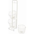 Miumaeov 3 Tier Laundry Hamper, Metal Standing Laundry Baskets ...
