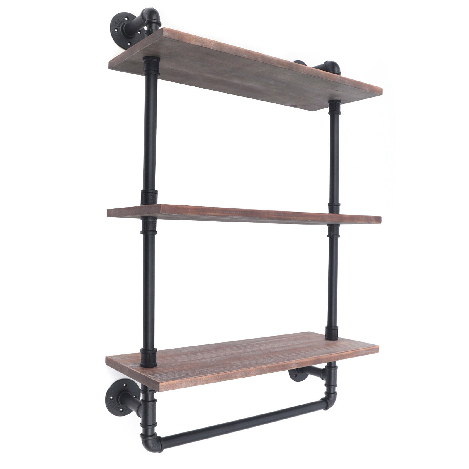 Miumaeov 3-Tier Retro Wall Mounted Floating Shelves, Industrial Retro ...