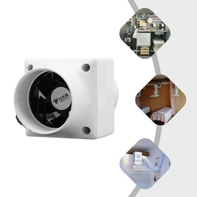 Miumaeov 3 inch Inline Duct Fan Indoor Air Ventilation System Air ...