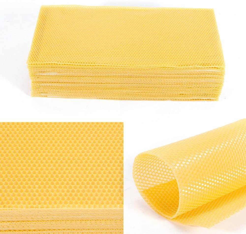 Miumaeov 30 Pcs Honeycomb Wax Frames Beekeeping Equipment Foundation ...
